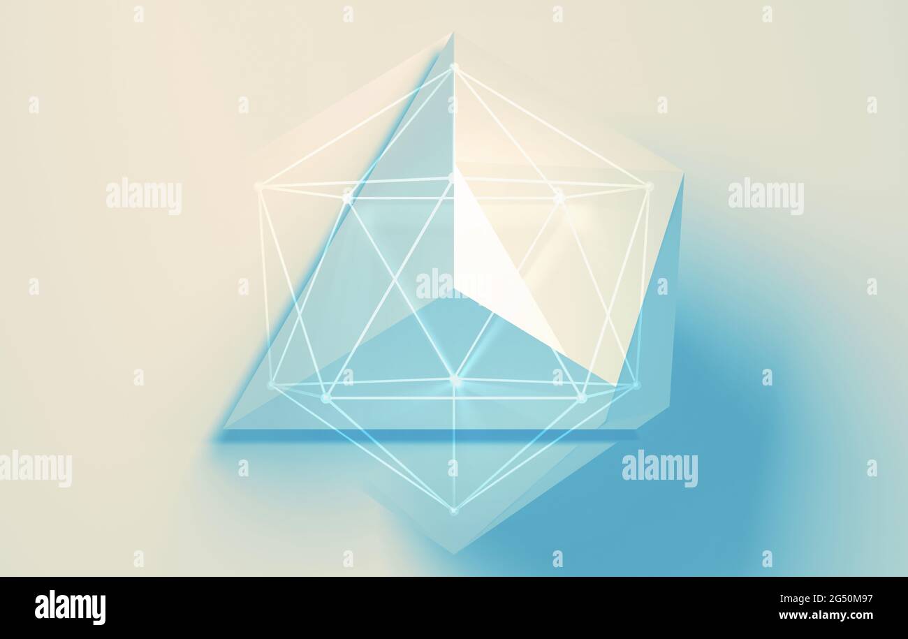 Digital background illustration with an abstract geometric shape with ...