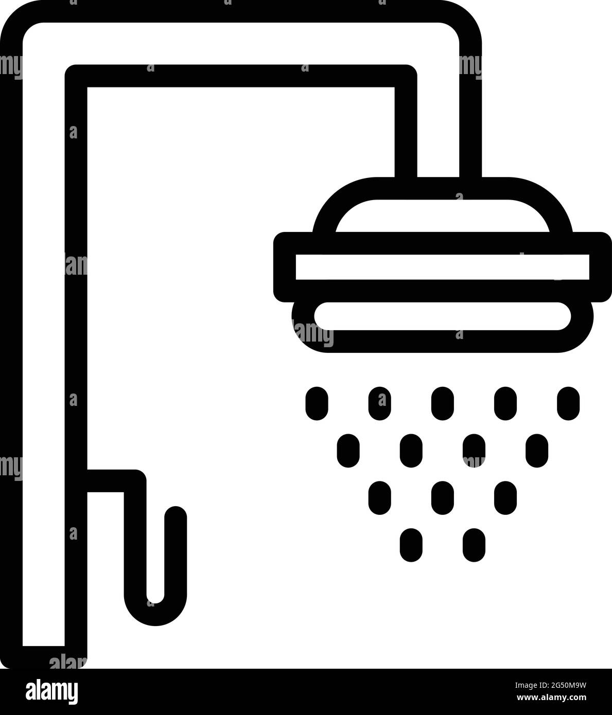 Shower head bathing icon. Outline Shower head bathing vector icon for ...