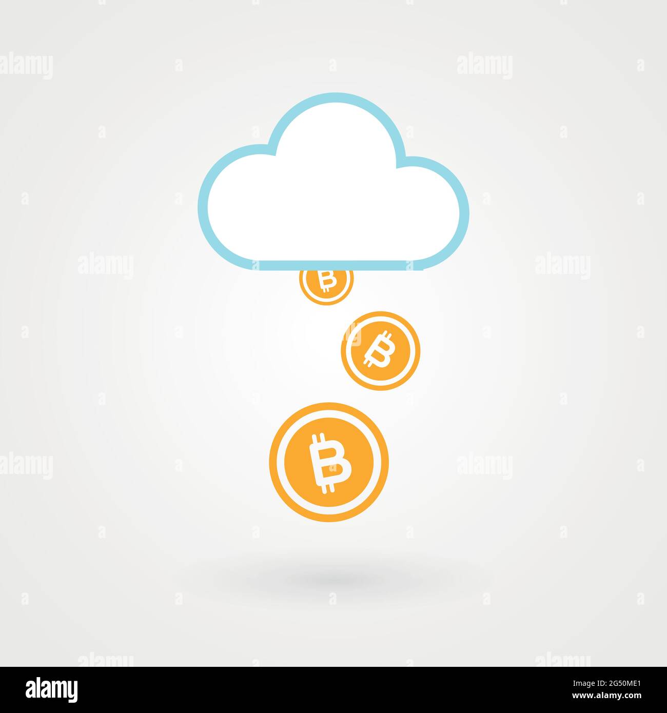 Bitcoin. Crypto currency concept. Digital currency. Cloud computing ...