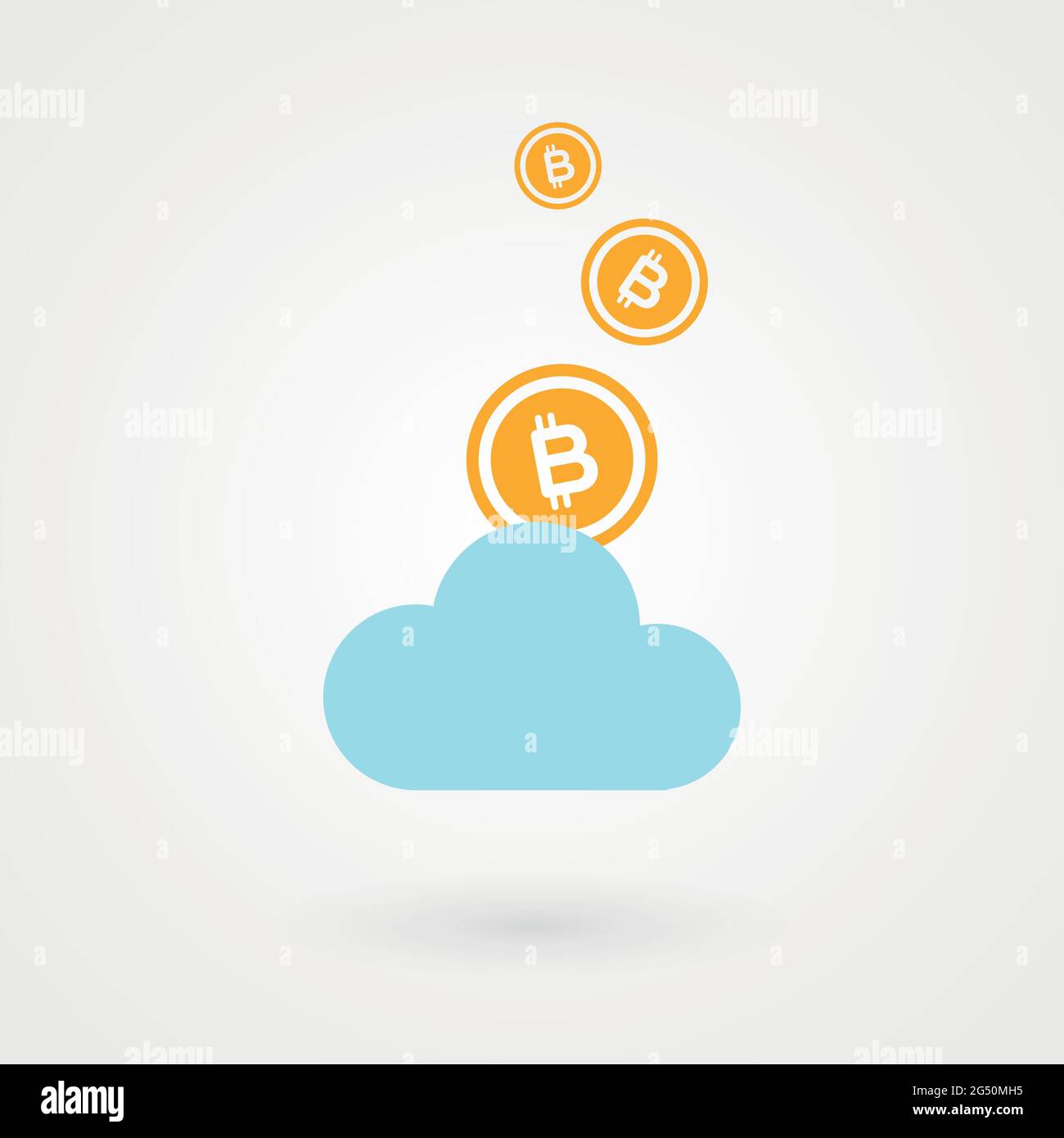 Bitcoin. Crypto currency concept. Digital currency. Cloud computing ...