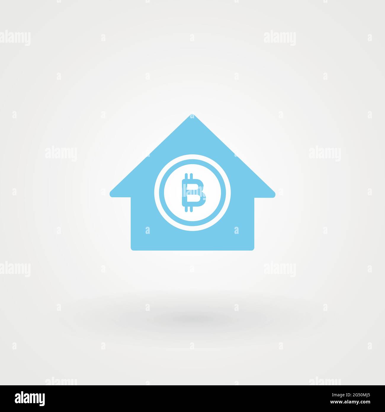 Bitcoin. Home icon. Crypto currency concept. Digital currency. Vector ...