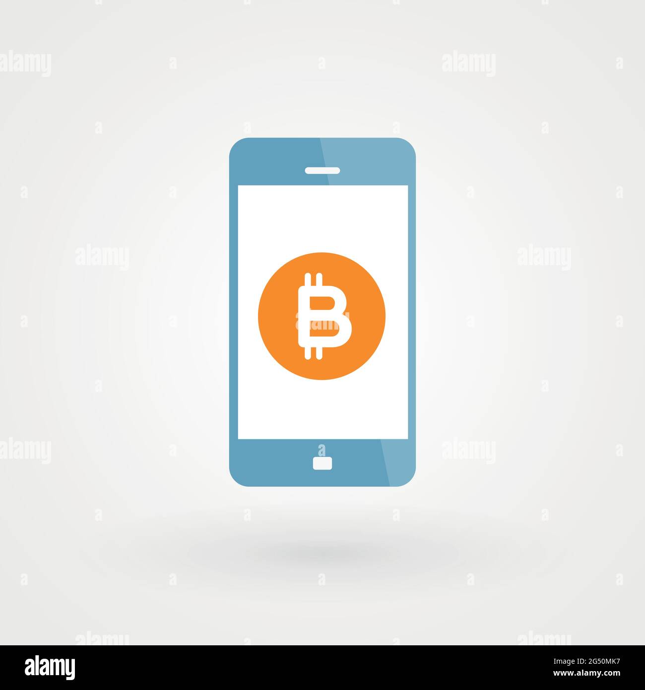 Bitcoin and smartphone. Crypto currency concept. Digital currency ...