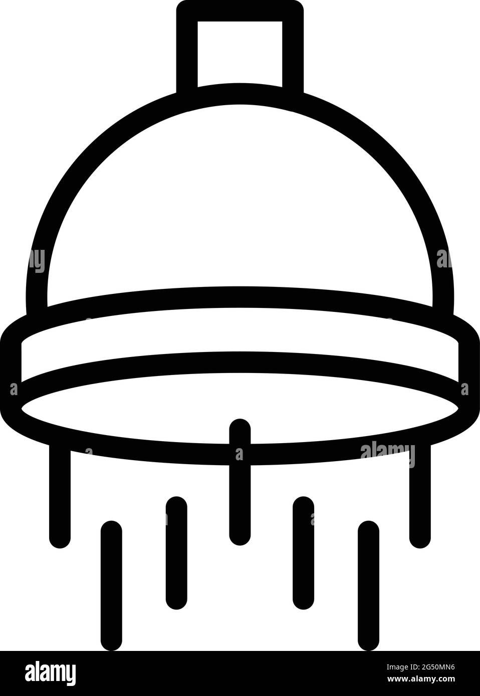 Shower head button icon. Outline Shower head button vector icon for web ...