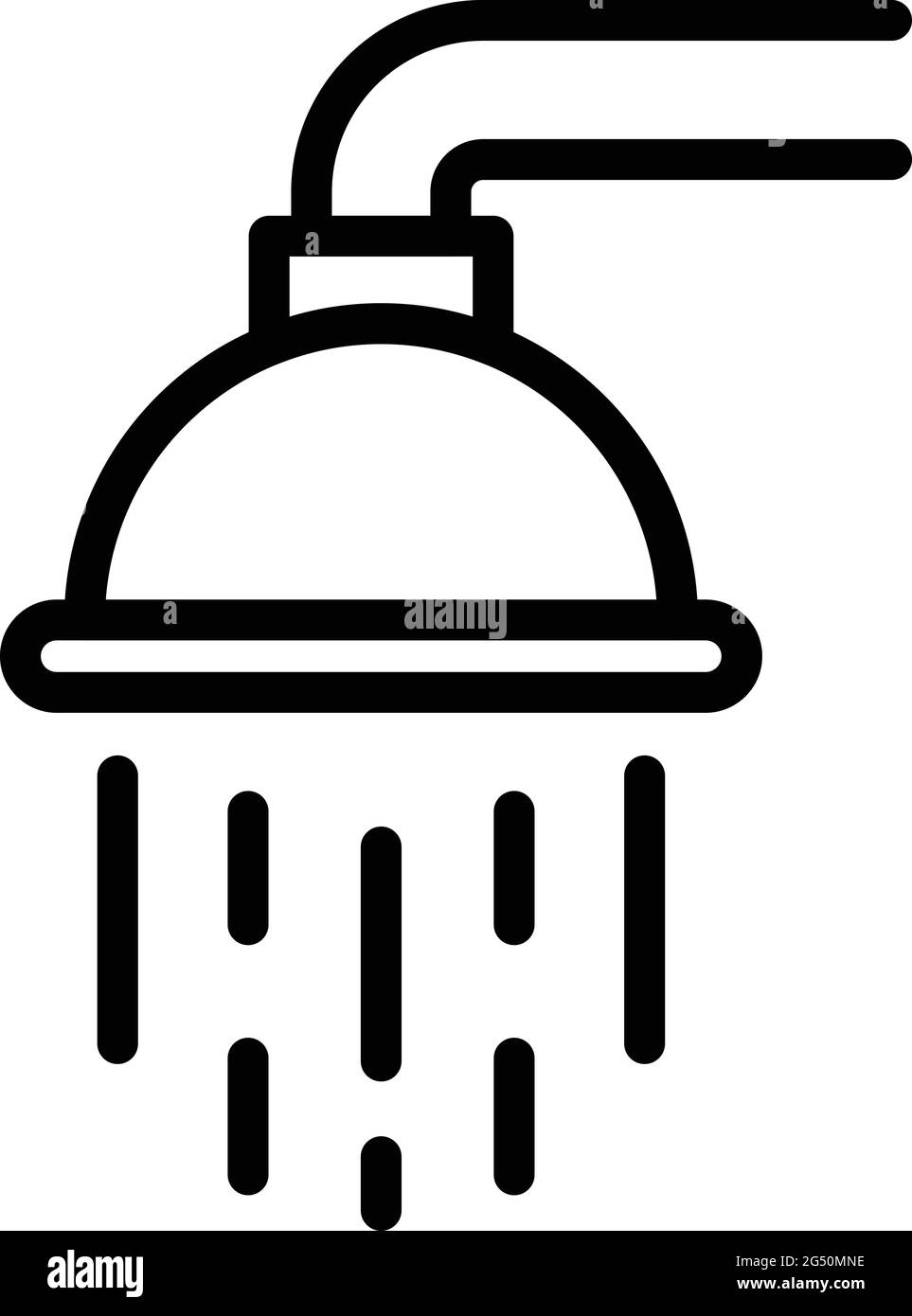 Classic shower head icon. Outline Classic shower head vector icon for ...