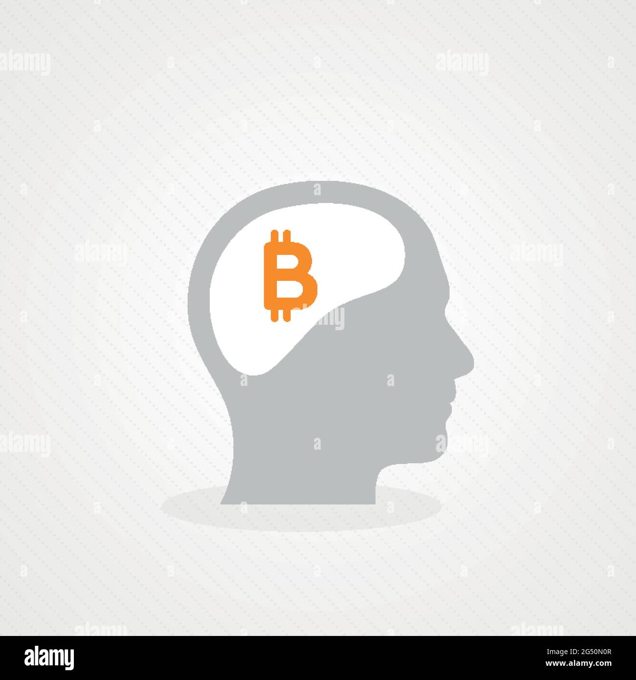 Bitcoin with man head. Crypto currency concept. Digital currency ...
