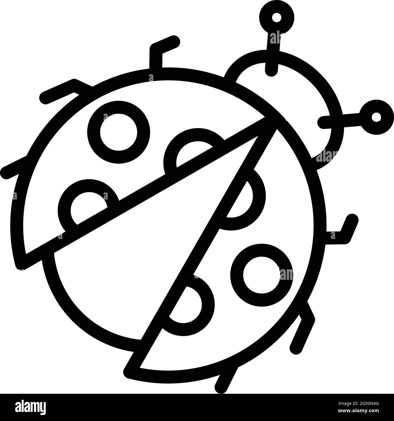 Ladybird bug icon. Outline Ladybird bug vector icon for web design isolated on white background ...