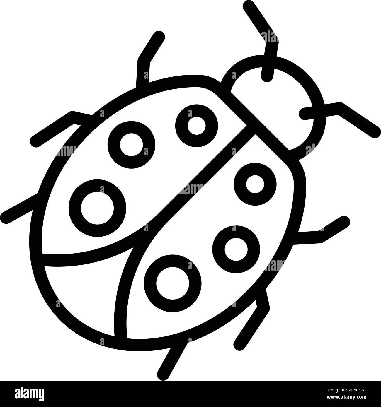 Ladybird wildlife icon. Outline Ladybird wildlife vector icon for web ...