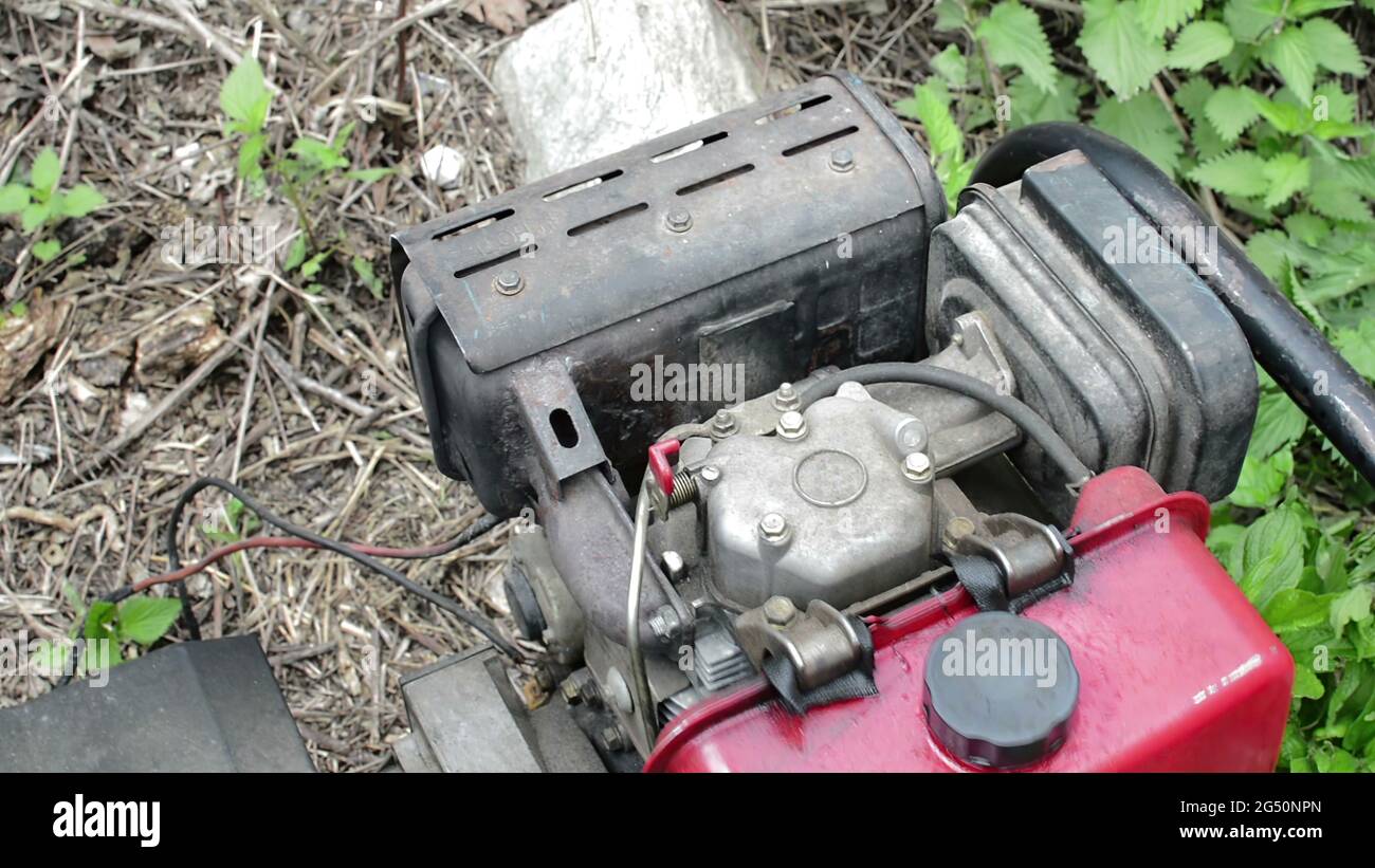 3d illustration - Old And Rusty Water Pump Motor Stock Photo - Alamy