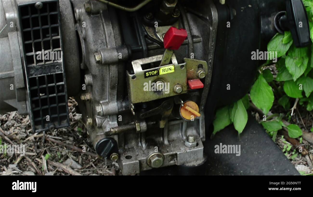 3d illustration - Old And Rusty Water Pump Motor Stock Photo - Alamy