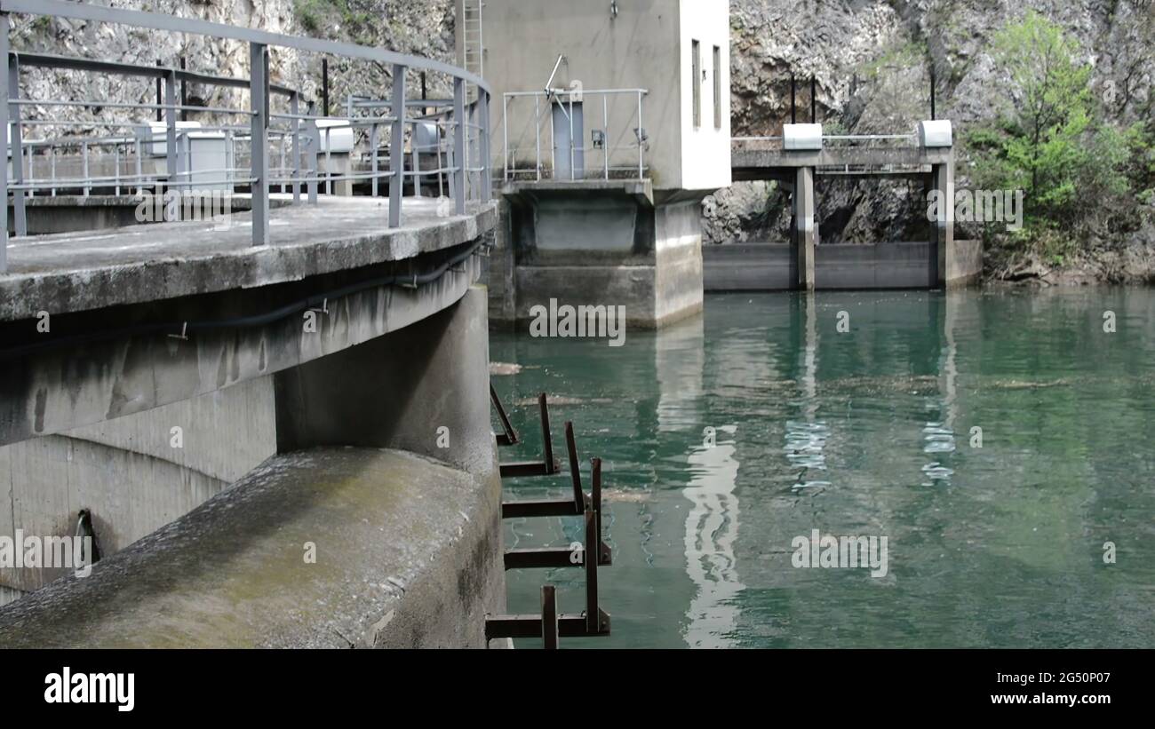 3d illustration - A Manmade Dam In A Small River Stock Photo - Alamy