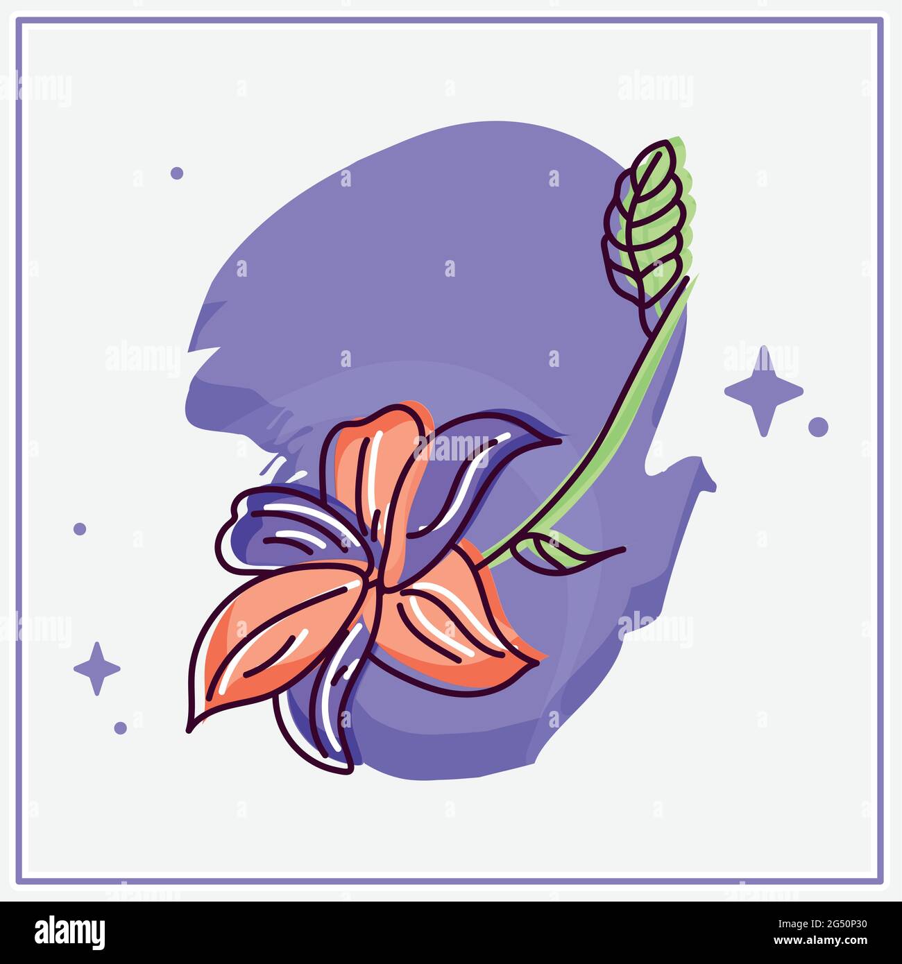 Isolated colored summer leaf Stock Vector Images - Alamy