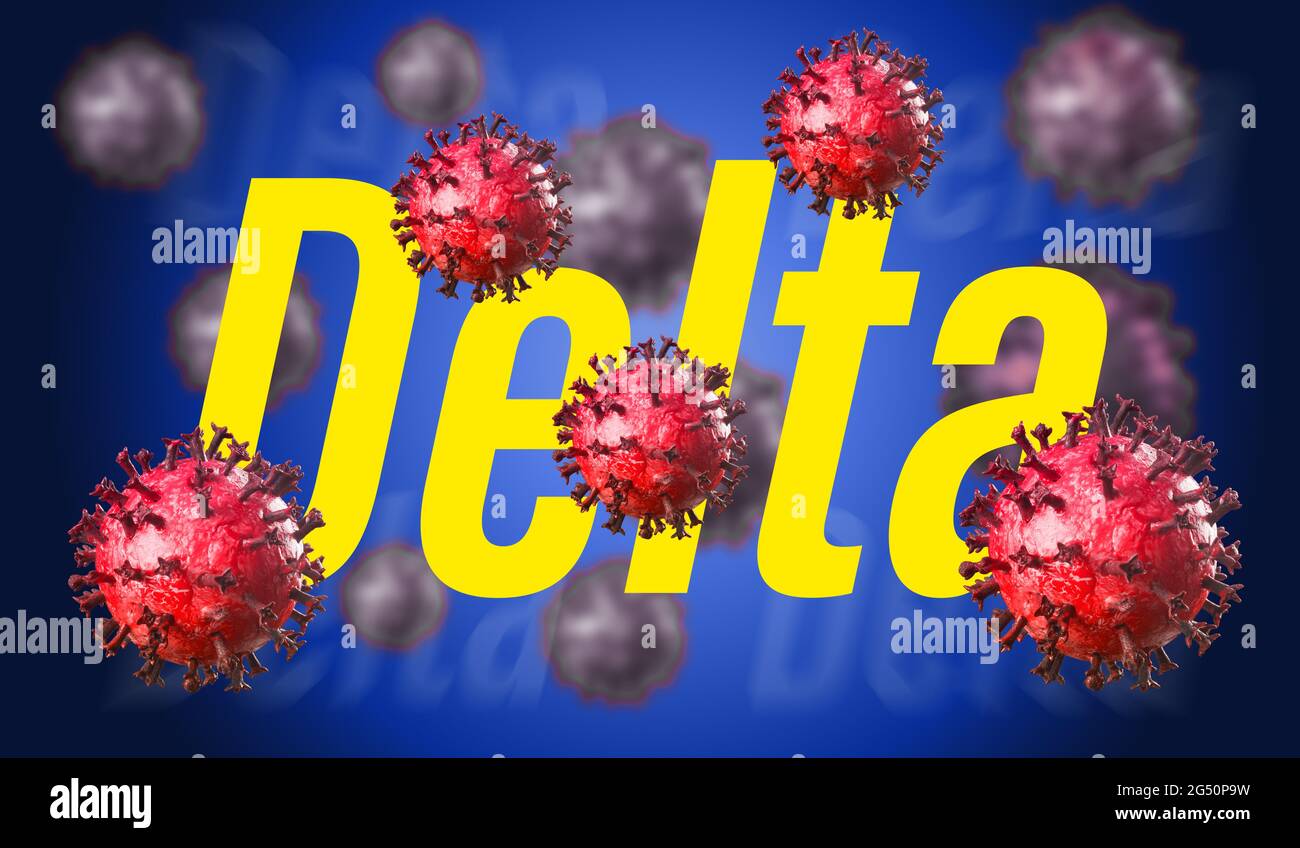 Illustration Of The New Coronavirus Mutation Delta B.1.617.2 Of India ...