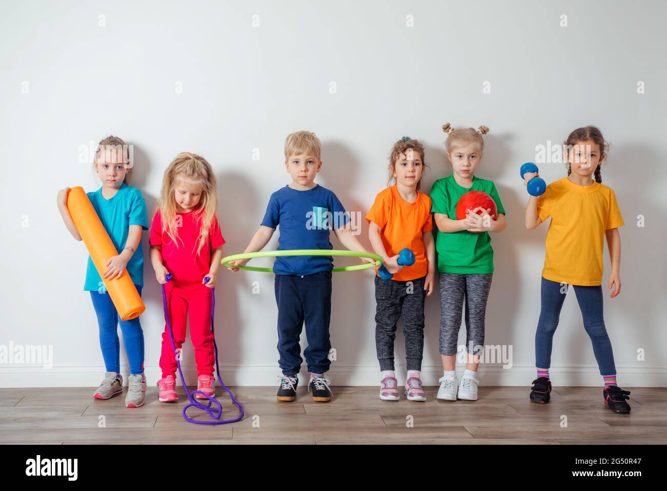 Young children adore doing physical activities at preschool Stock Photo ...