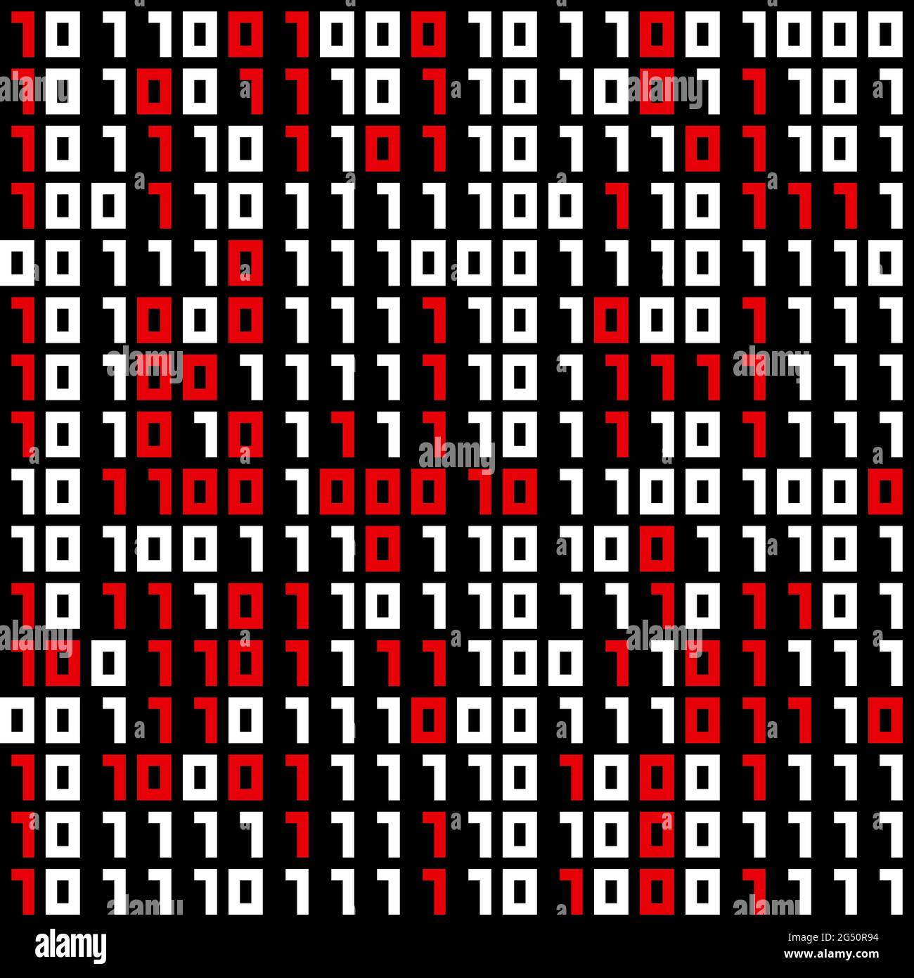 Seamless vector texture by zero and one numbers. Stylized matrix ...