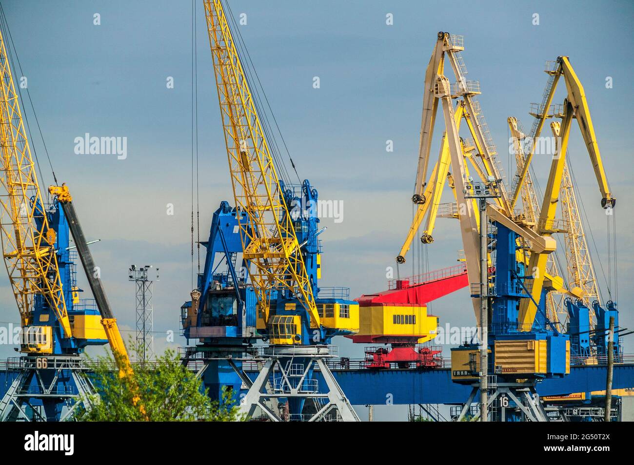 coal loading terminal in the international seaport of Riga, Latvia ...