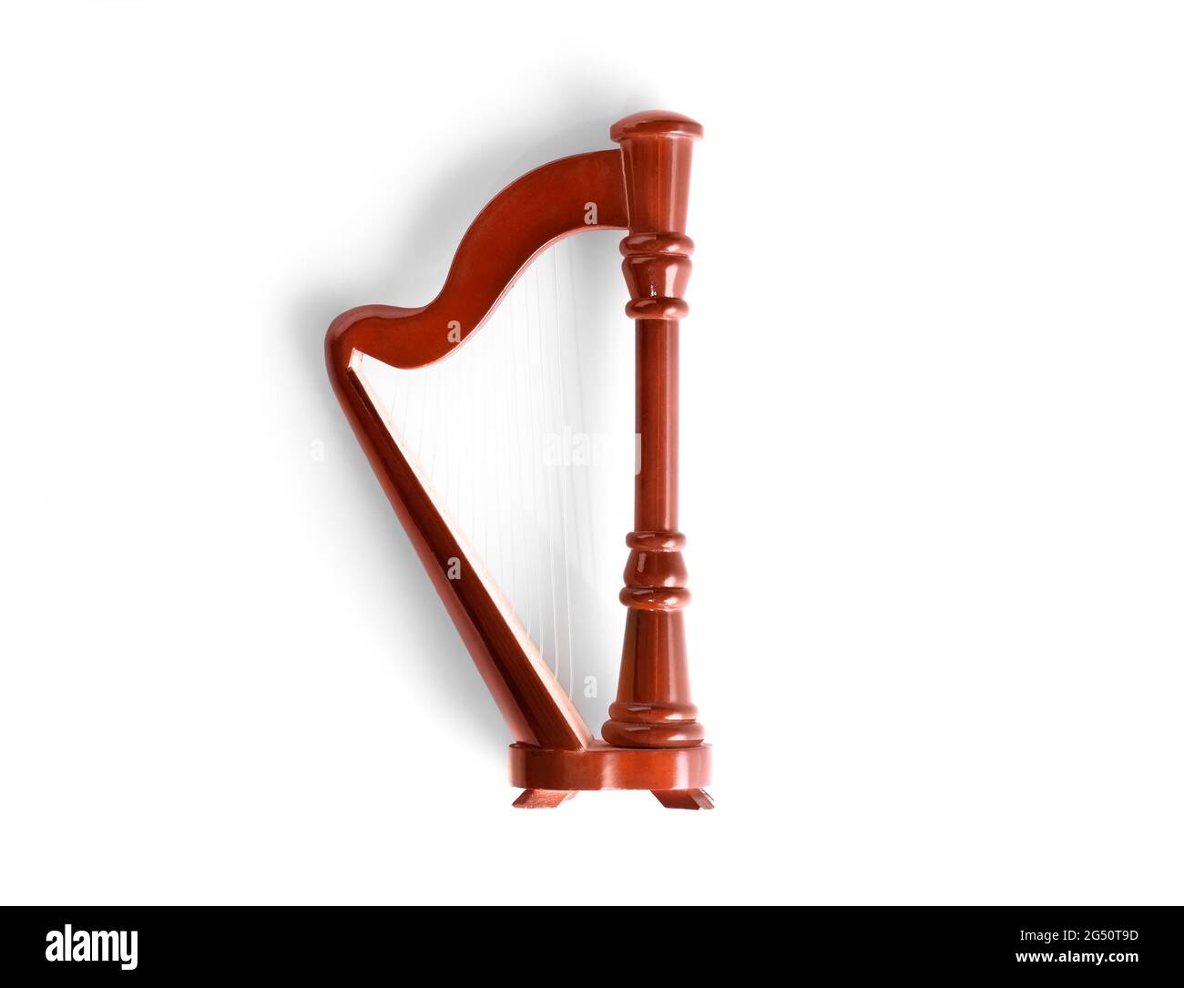 wooden harp on a white background isolated Stock Photo - Alamy