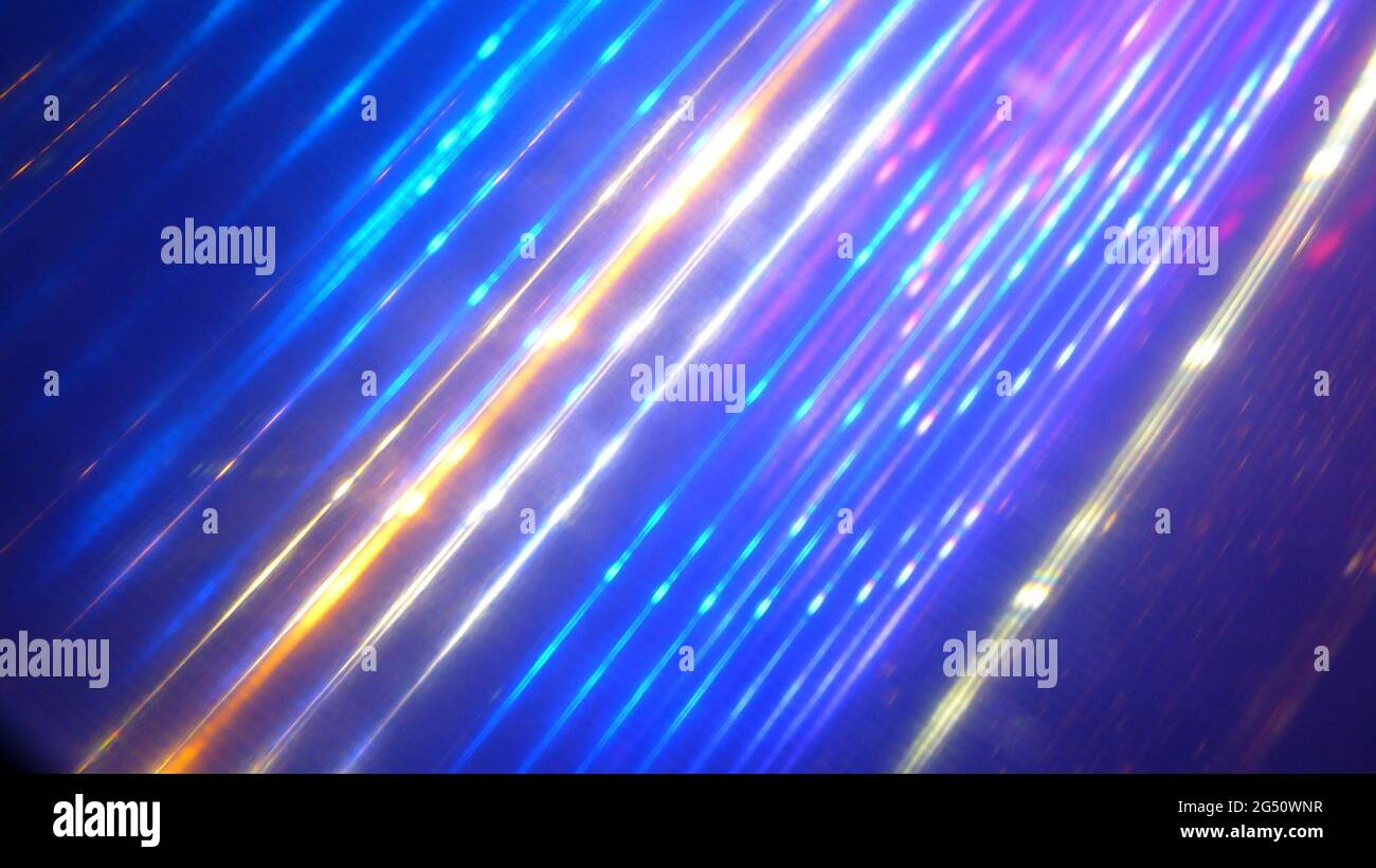 Illustration of progressive rhythm of blue and yellow light trails ...