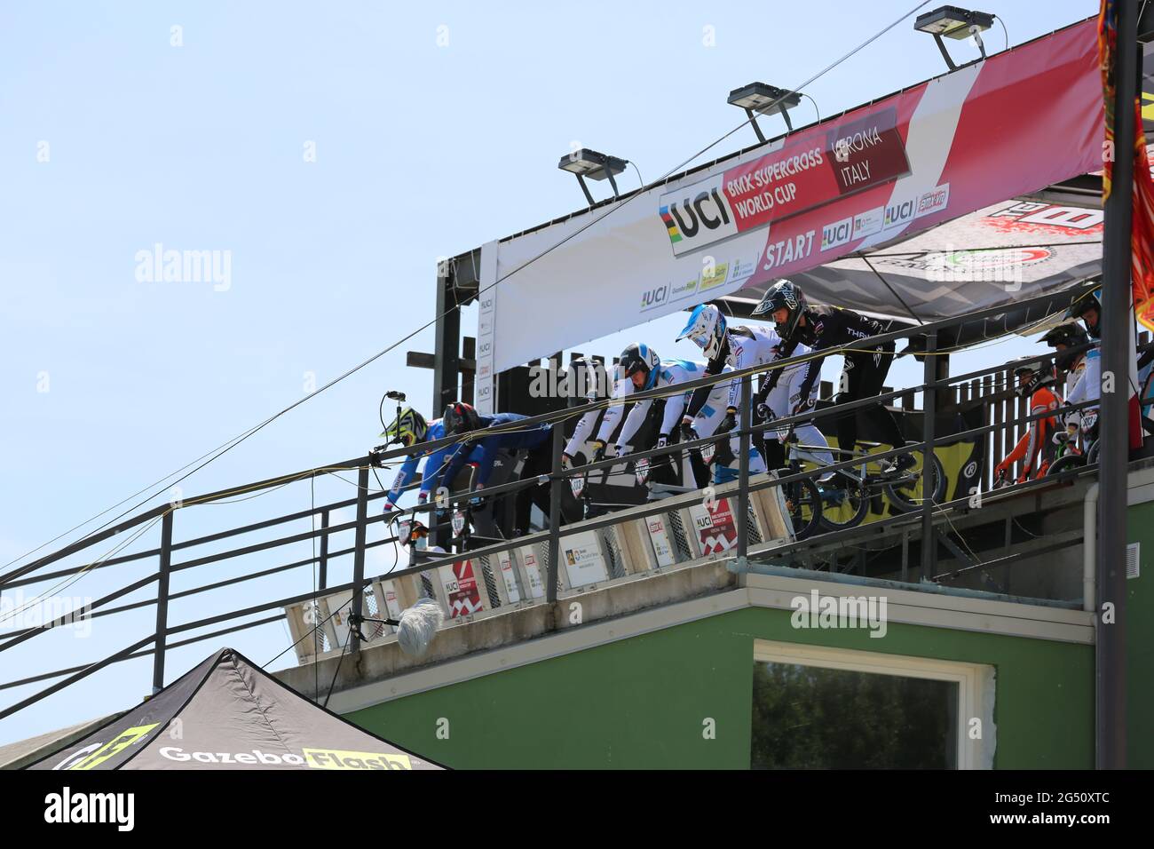 Men junior riders compete in the UCI BMX Supercross World Cup Round 1 ...