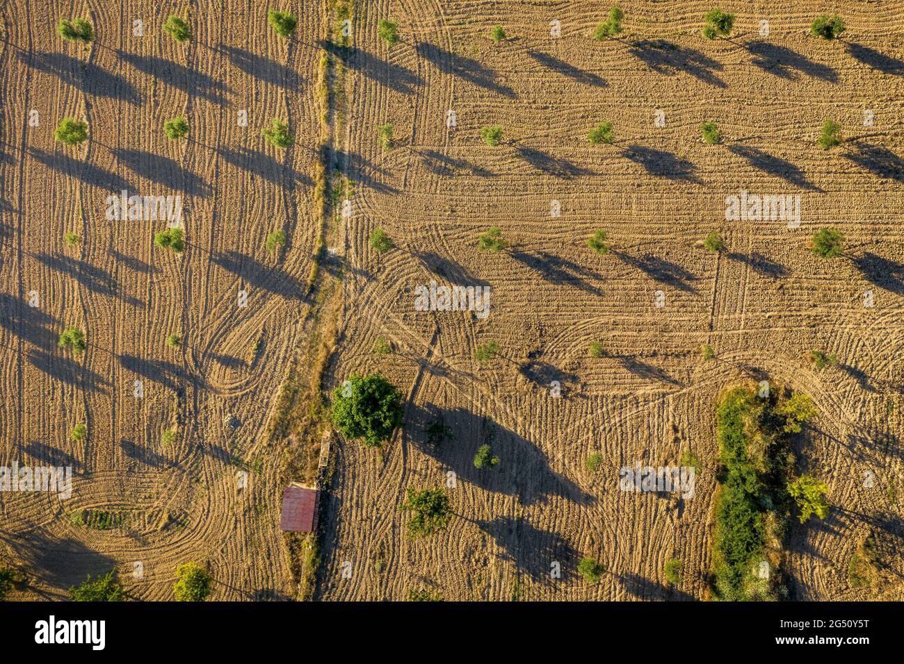 Aerial view of Horta de Sant Joan village and the surrounding ...