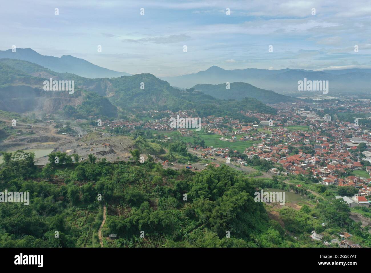 Tropical mountain and green forest at Indonesia Stock Photo - Alamy
