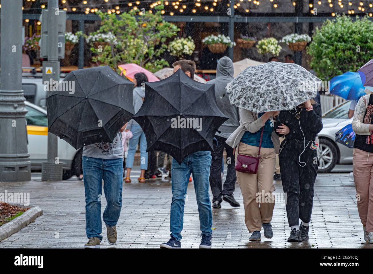 Russia, Moscow. People on city street Stock Photo - Alamy