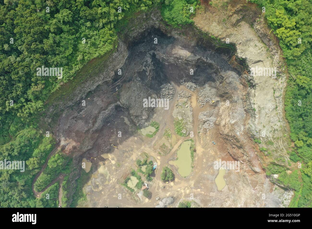 Rock quarry at South of Bandung West Java Indonesia Stock Photo - Alamy