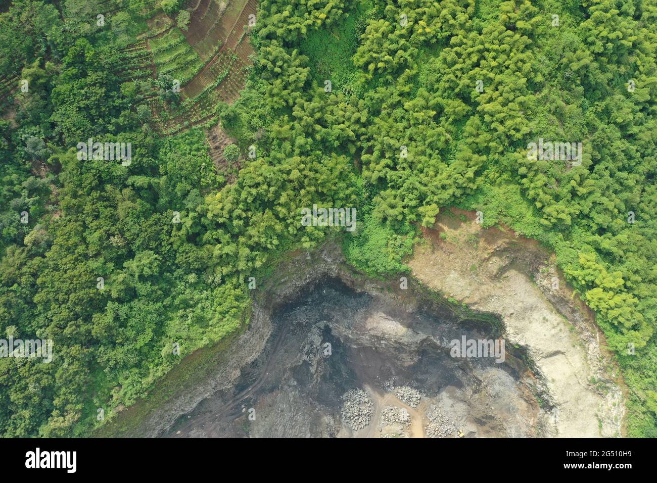 Rock quarry at South of Bandung West Java Indonesia Stock Photo - Alamy
