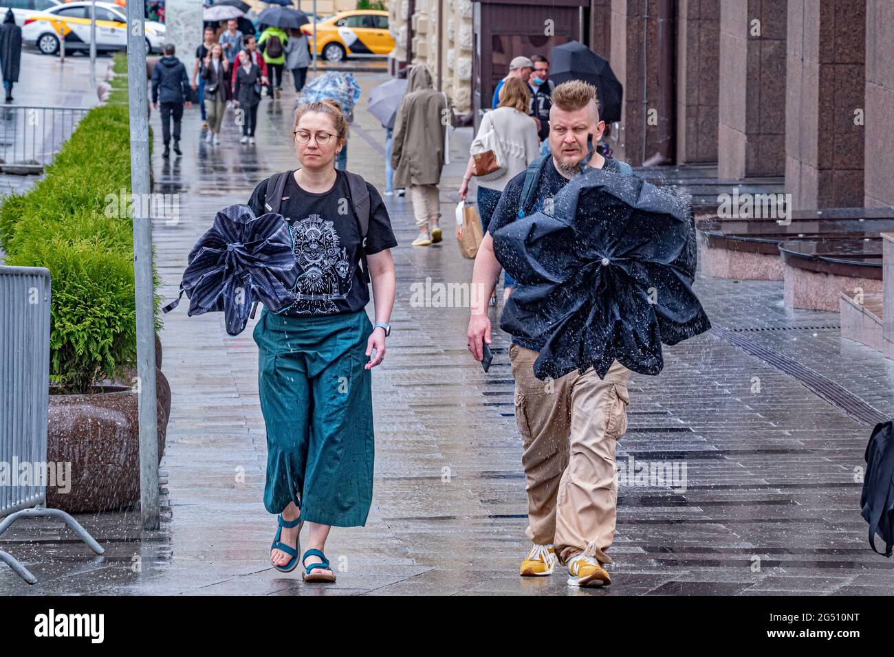 Russia, Moscow. People on city street Stock Photo - Alamy