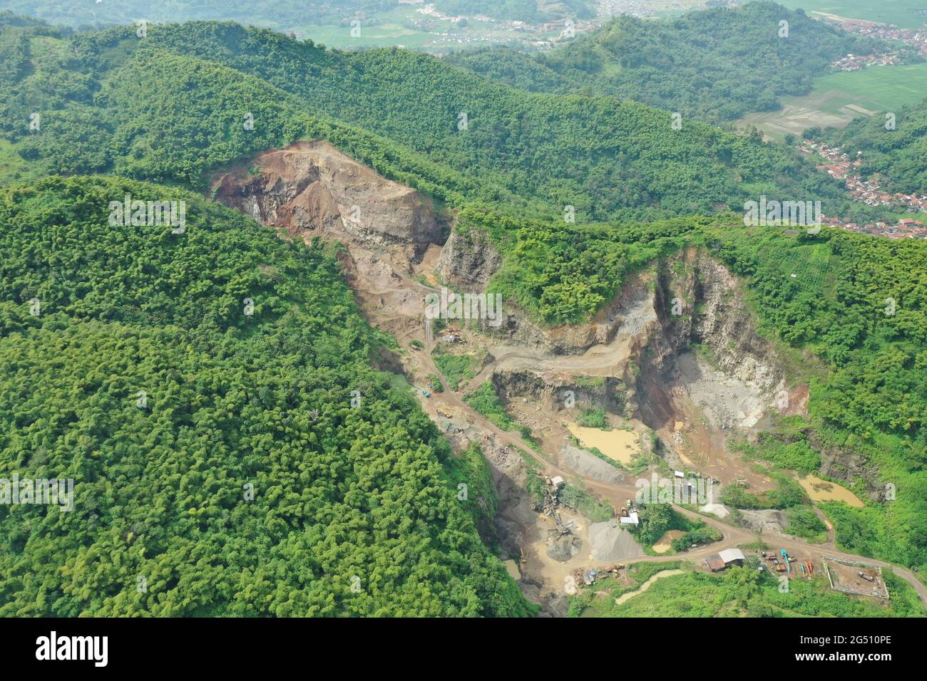 Rock quarry at South of Bandung West Java Indonesia Stock Photo - Alamy