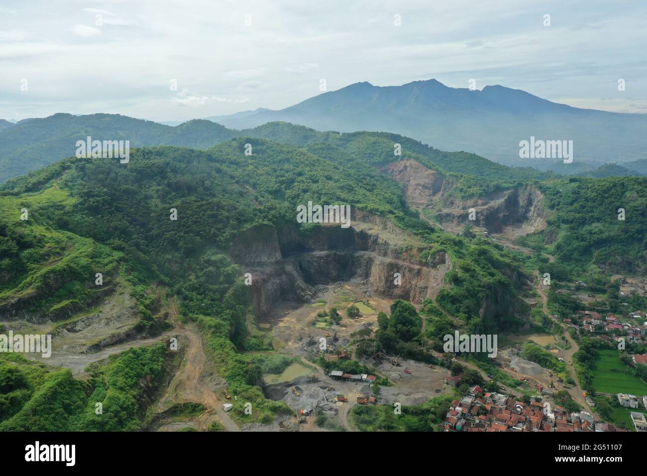 Rock quarry at South of Bandung West Java Indonesia Stock Photo - Alamy
