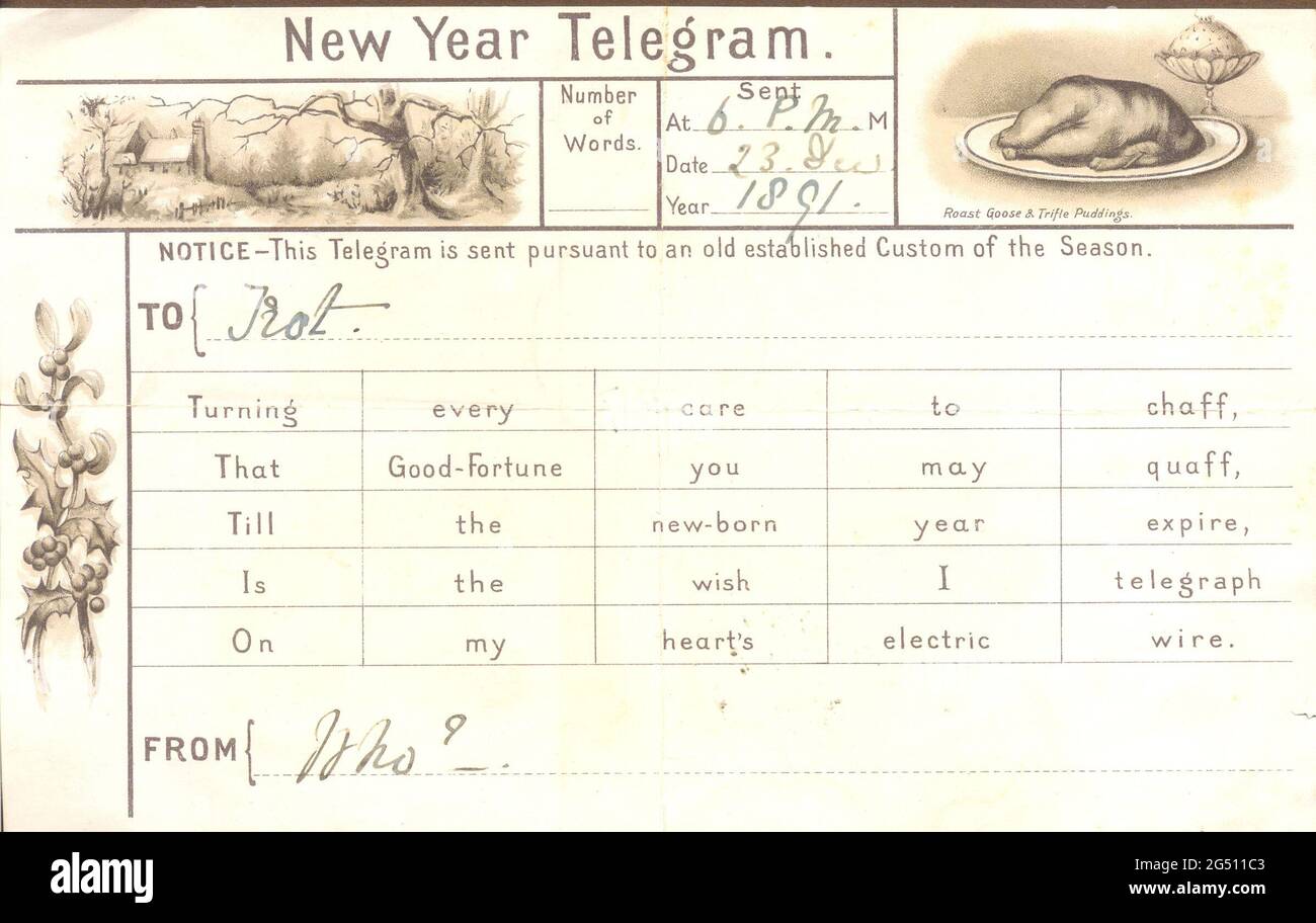 Telegram greeting hi-res stock photography and images - Alamy