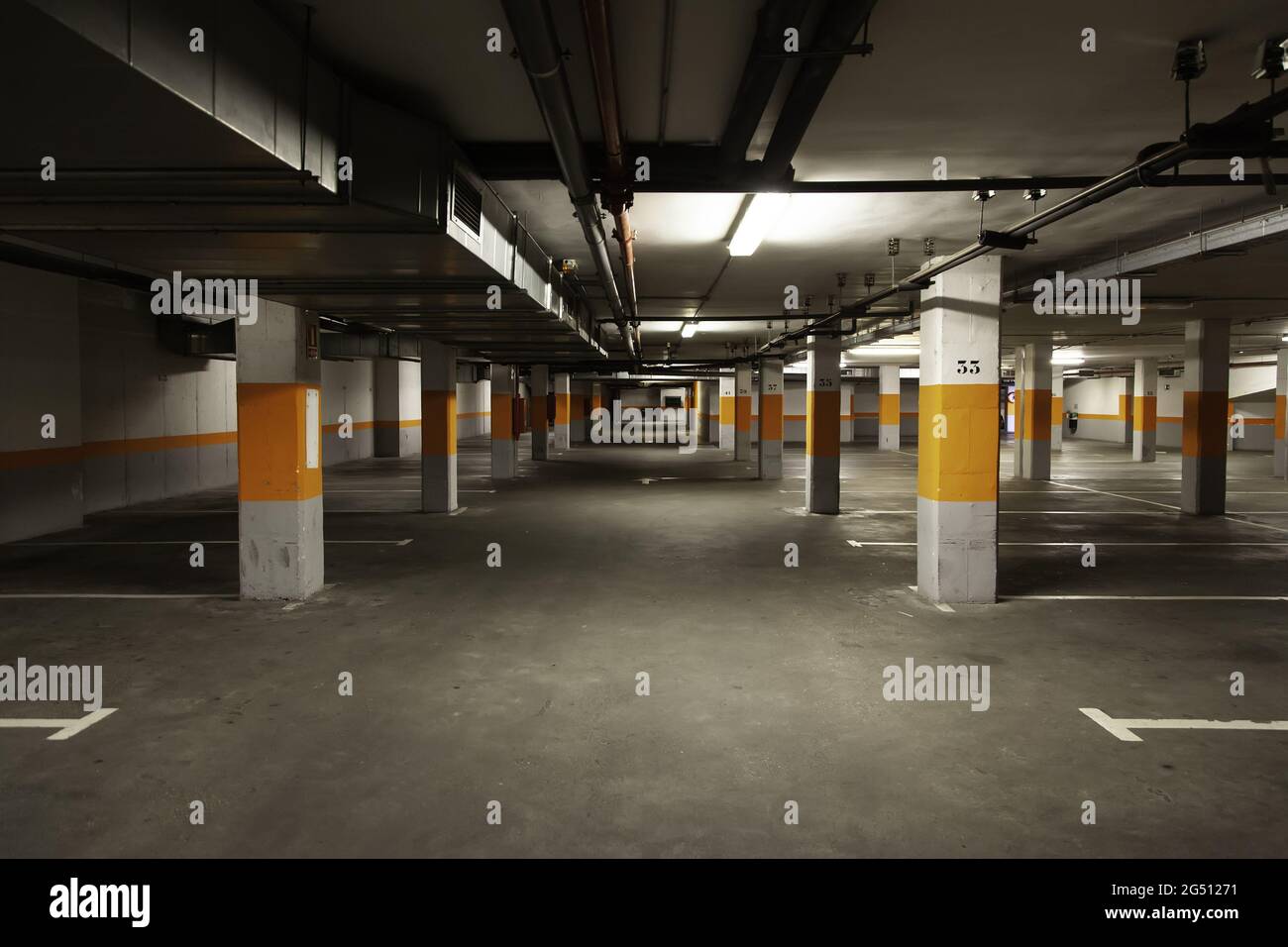 Interior of garage parking, construction and architecture, transport ...