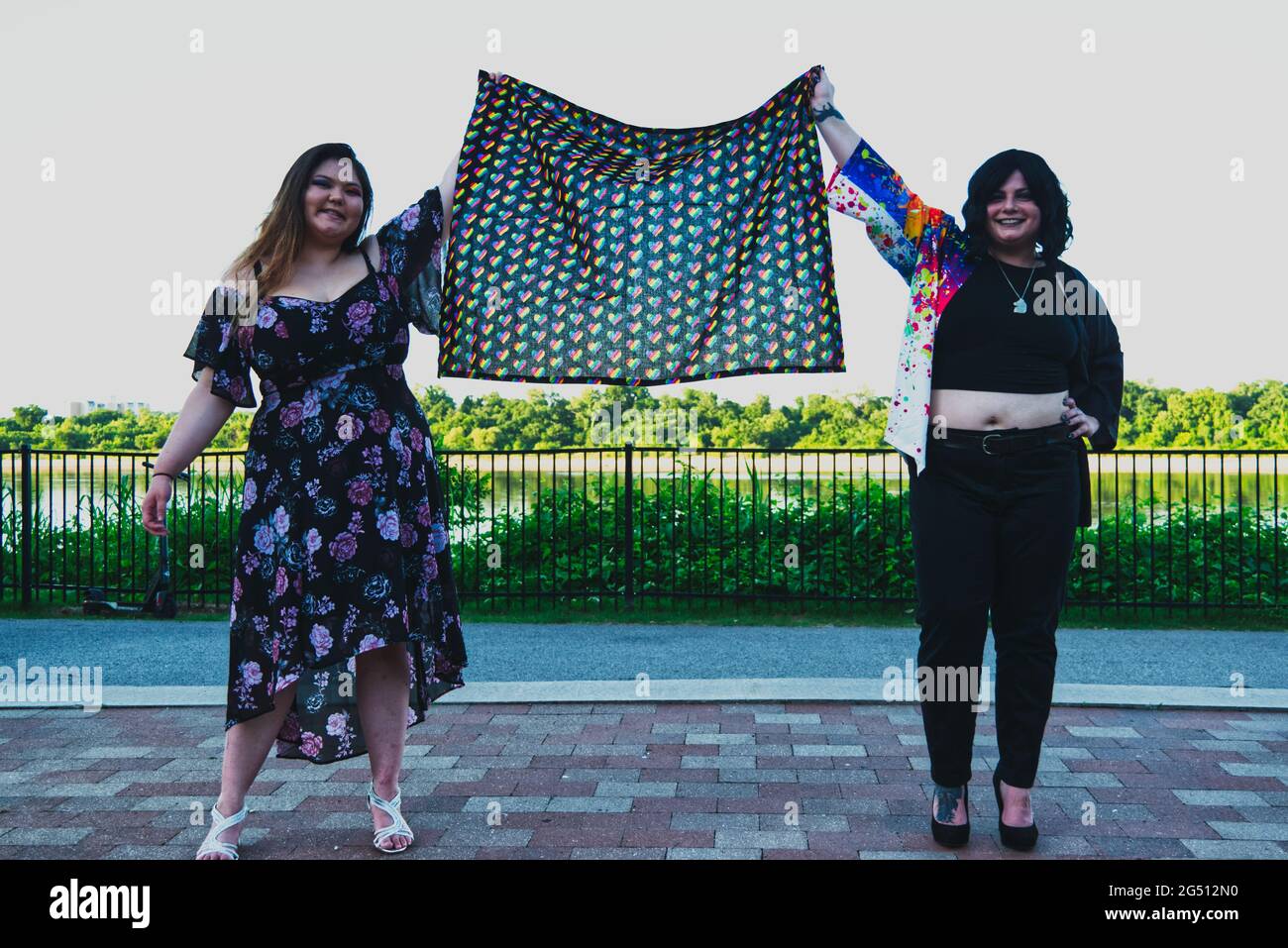 Two Women Showing Their Pride Stock Photo - Alamy