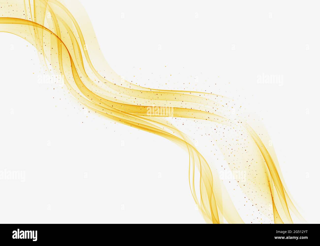 Golden wavy lines Smoky wave golden flow Stock Vector Image & Art - Alamy