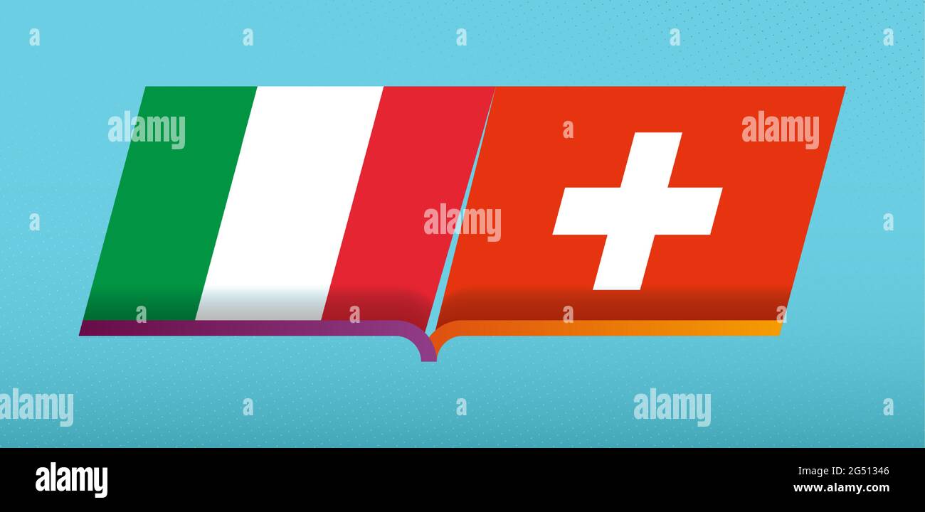 Football icon of Italy versus Switzerland in Football Competition ...