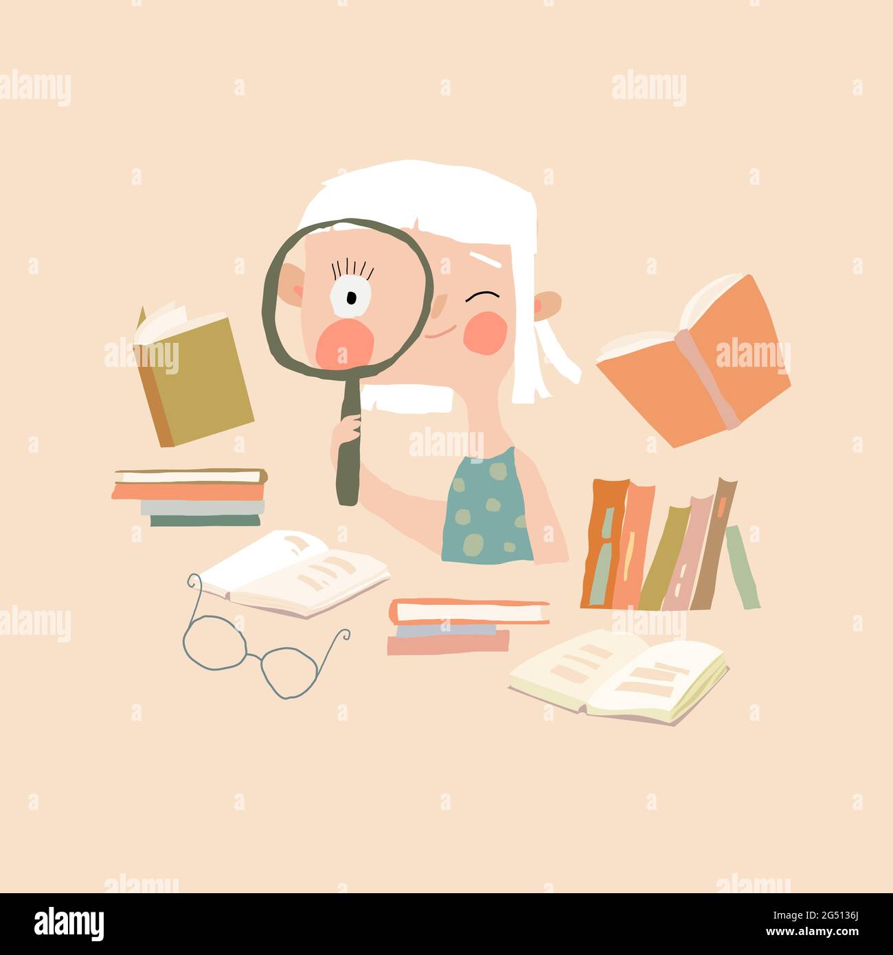 Closer inspection Stock Vector Images - Alamy