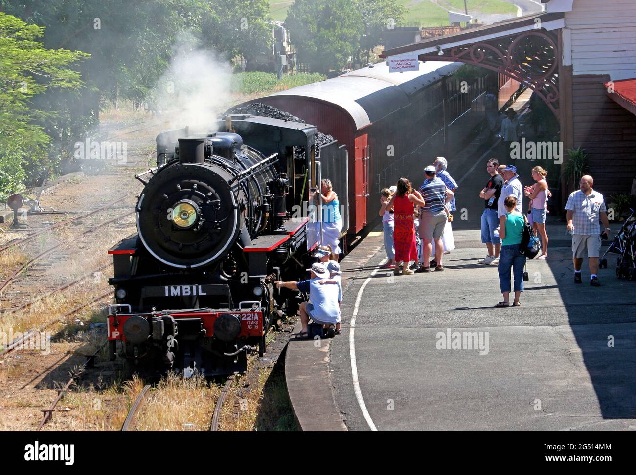 The Valley Rattler steam train at Gympie station Gympie, Queensland ...