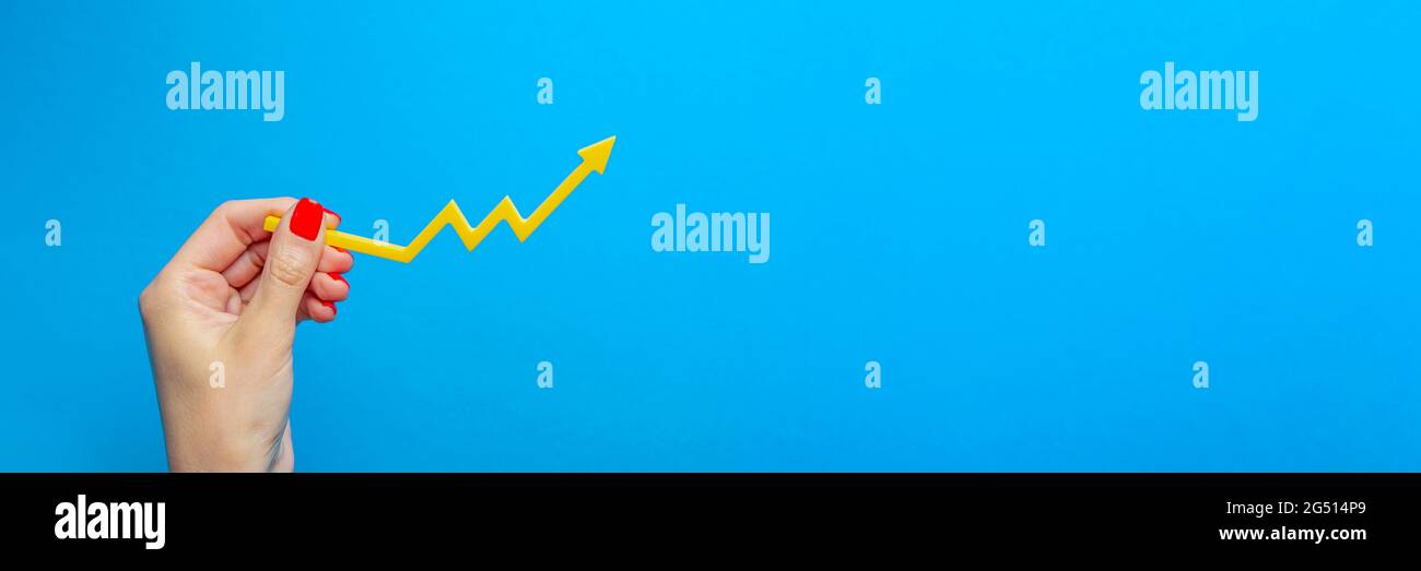 Inflation, dollar hyperinflation. Rising prices. Banner with blue ...