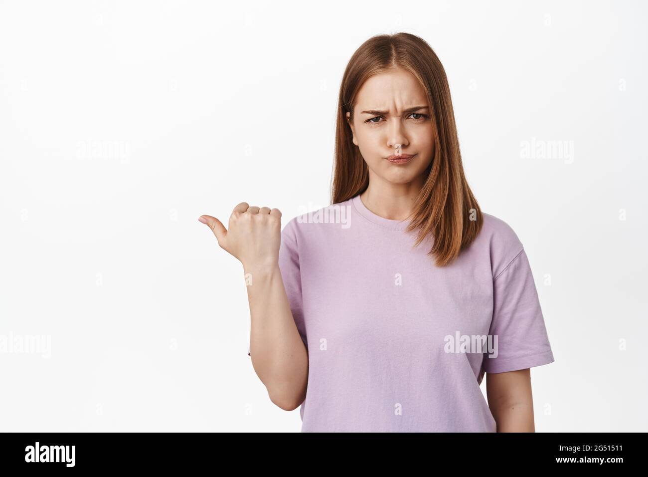 Disappointed young blond teen model hi-res stock photography and images ...