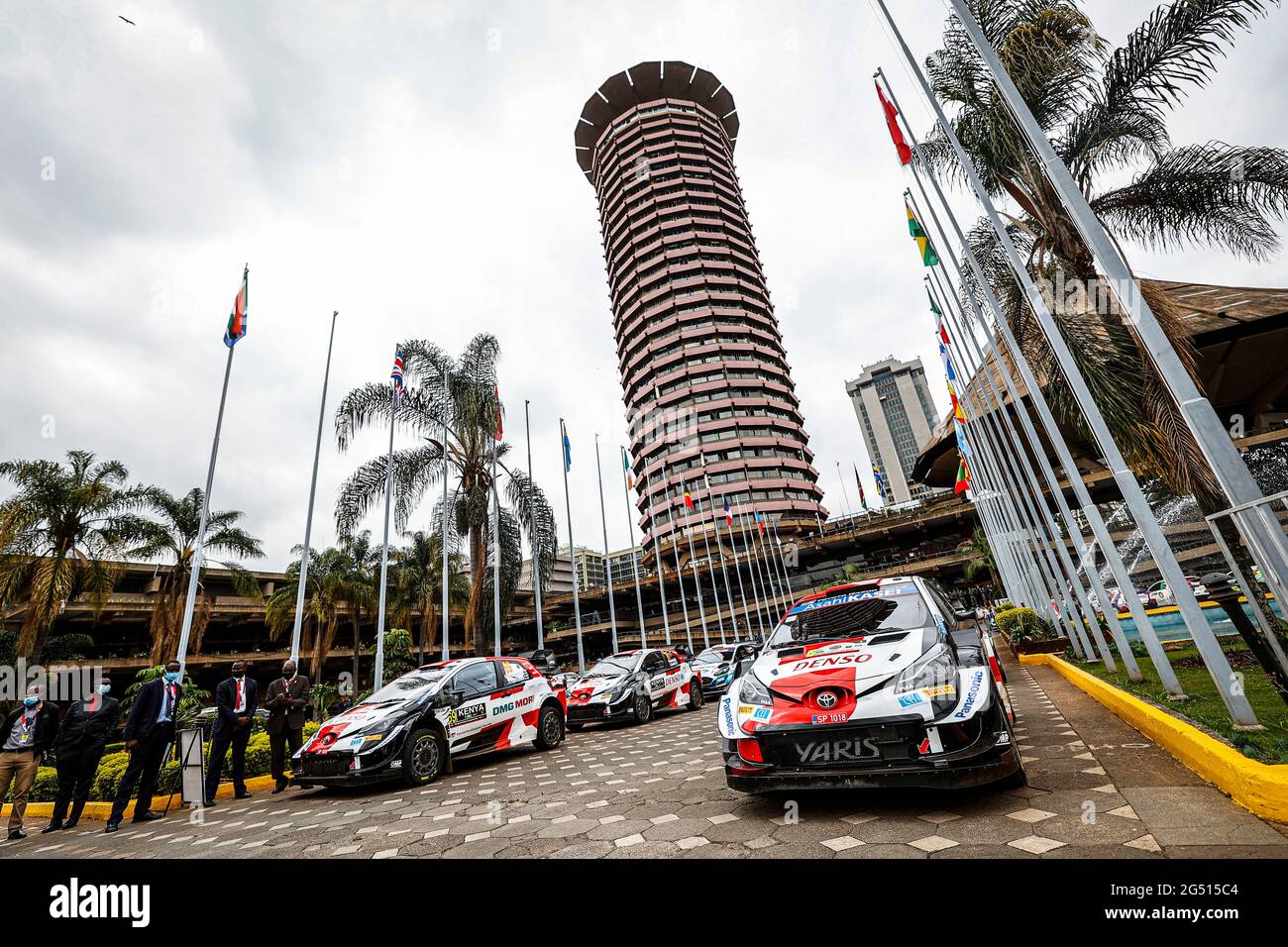 parc fermé during the 2021 Safari Rally, Kenya. , . FIA WRC, FIA World ...