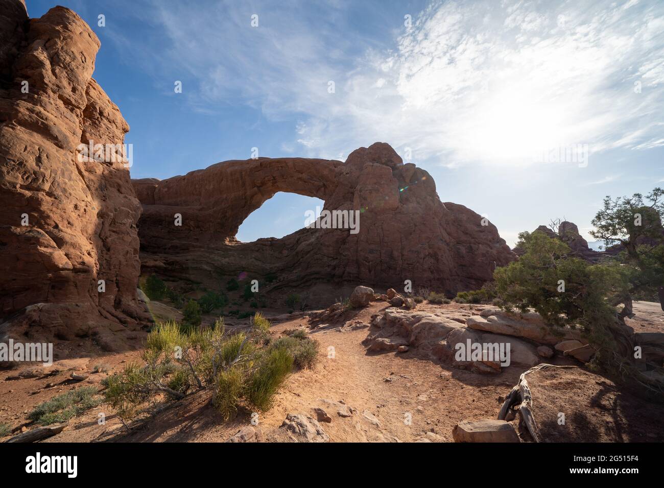 South Window Arch in the Windows Section of Arches National Park Stock ...