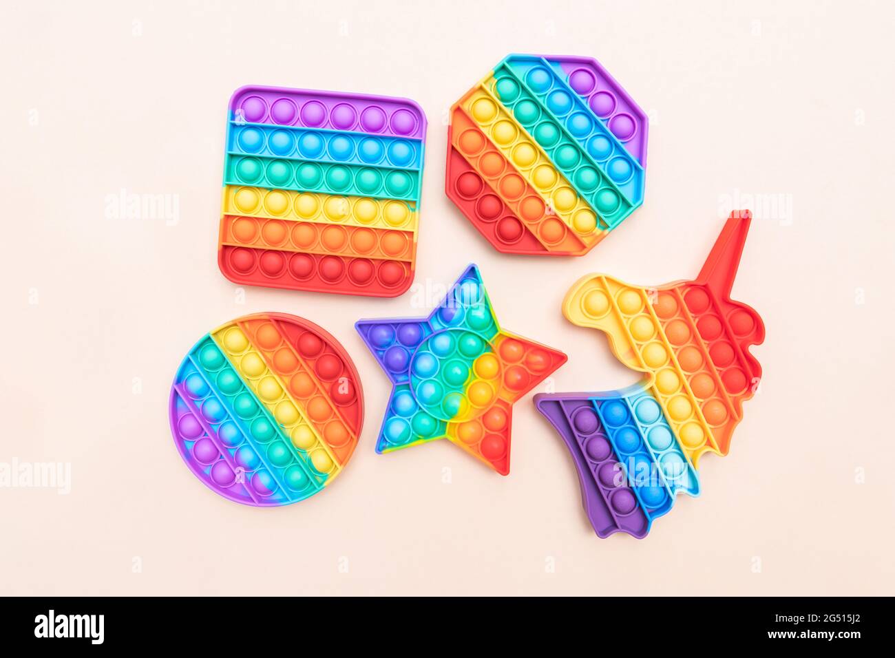 Rainbow Pop It Bubble Sensory Fidget Toys Stock Photo - Alamy
