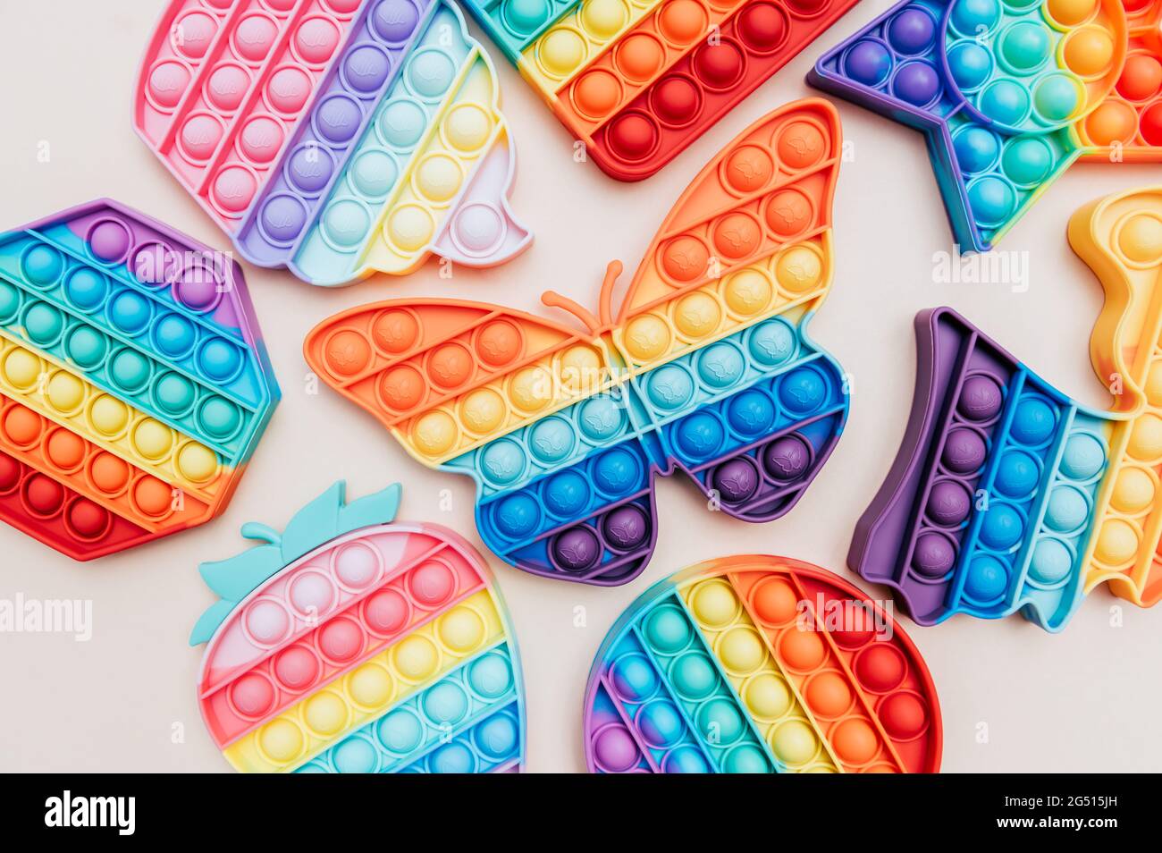 Rainbow Pop It Bubble Sensory Fidget Toys Stock Photo - Alamy