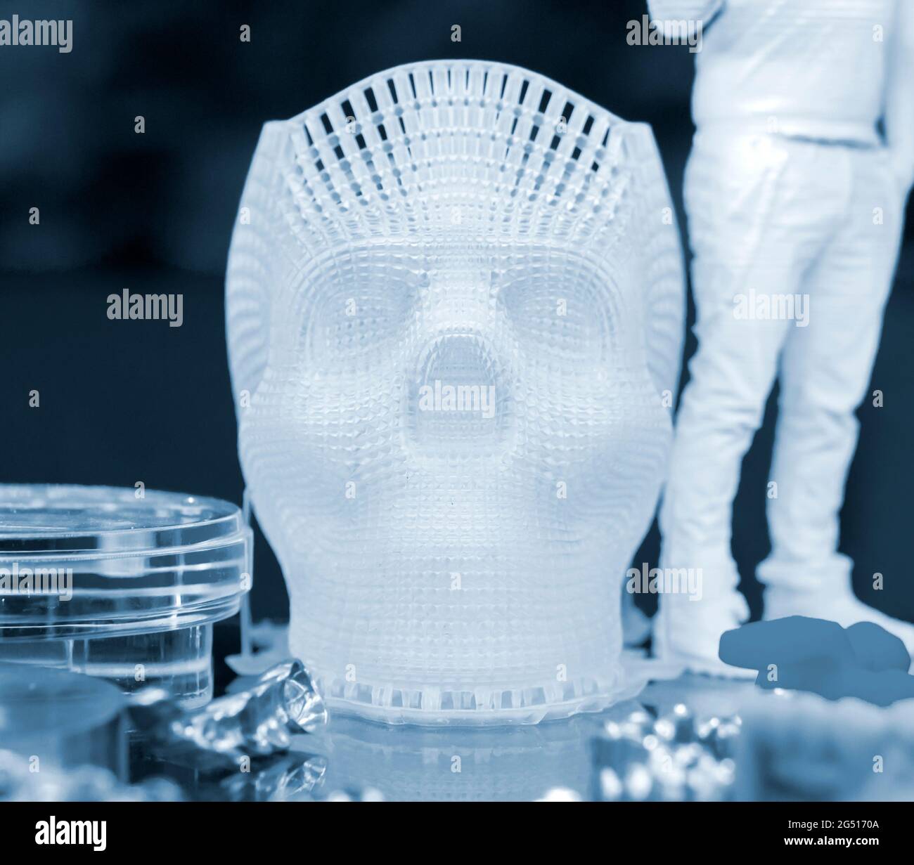 human skull printed on a 3d printe Stock Photo - Alamy