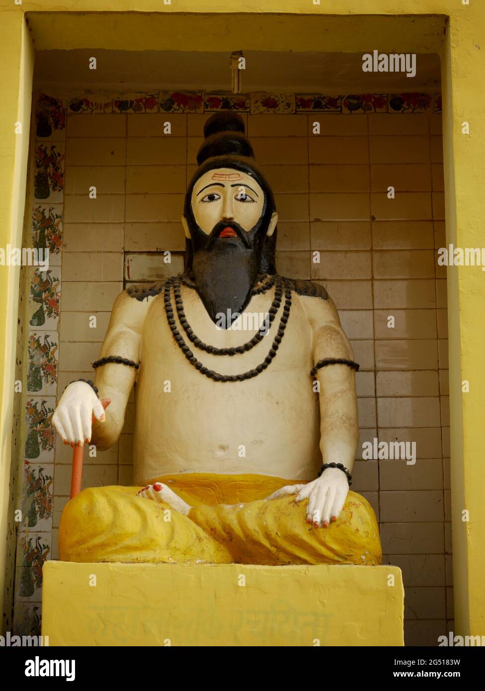 Hindu vedic priest statue art sculpture presented on temple Stock Photo ...