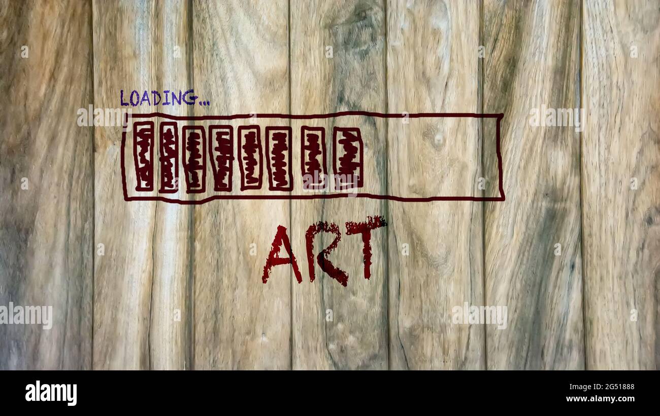 Street Sign the Direction Way to Art Stock Photo - Alamy