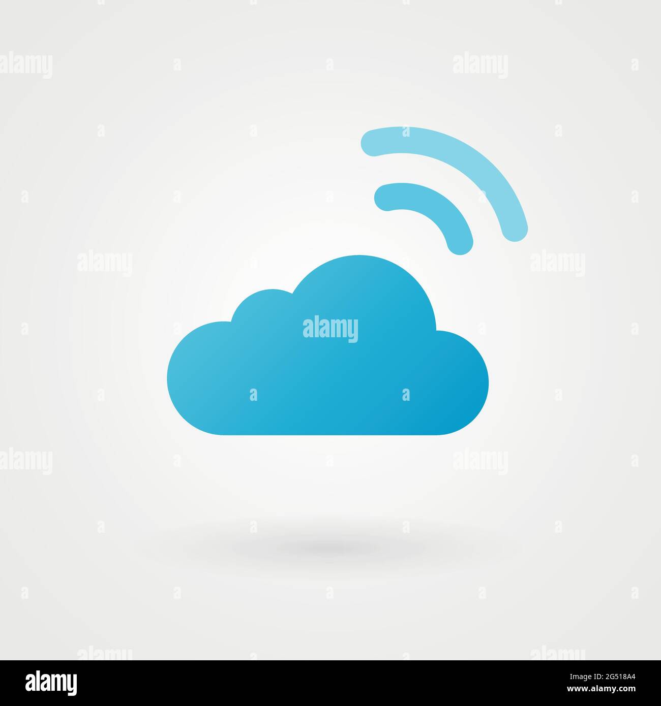 Cloud connection. Concept of cloud computing, cloud storage. Vector illustration flat design ...