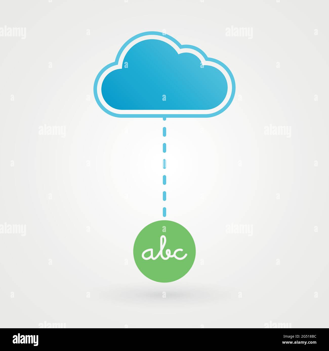 Cloud and Abc. Concept of education, knowledge, online school. Vector ...
