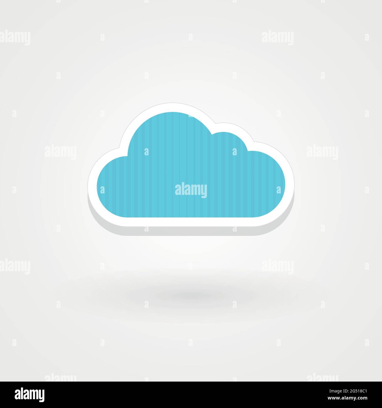 Cloud icon sticker. Concept of cloud computing, cloud storage. Vector ...