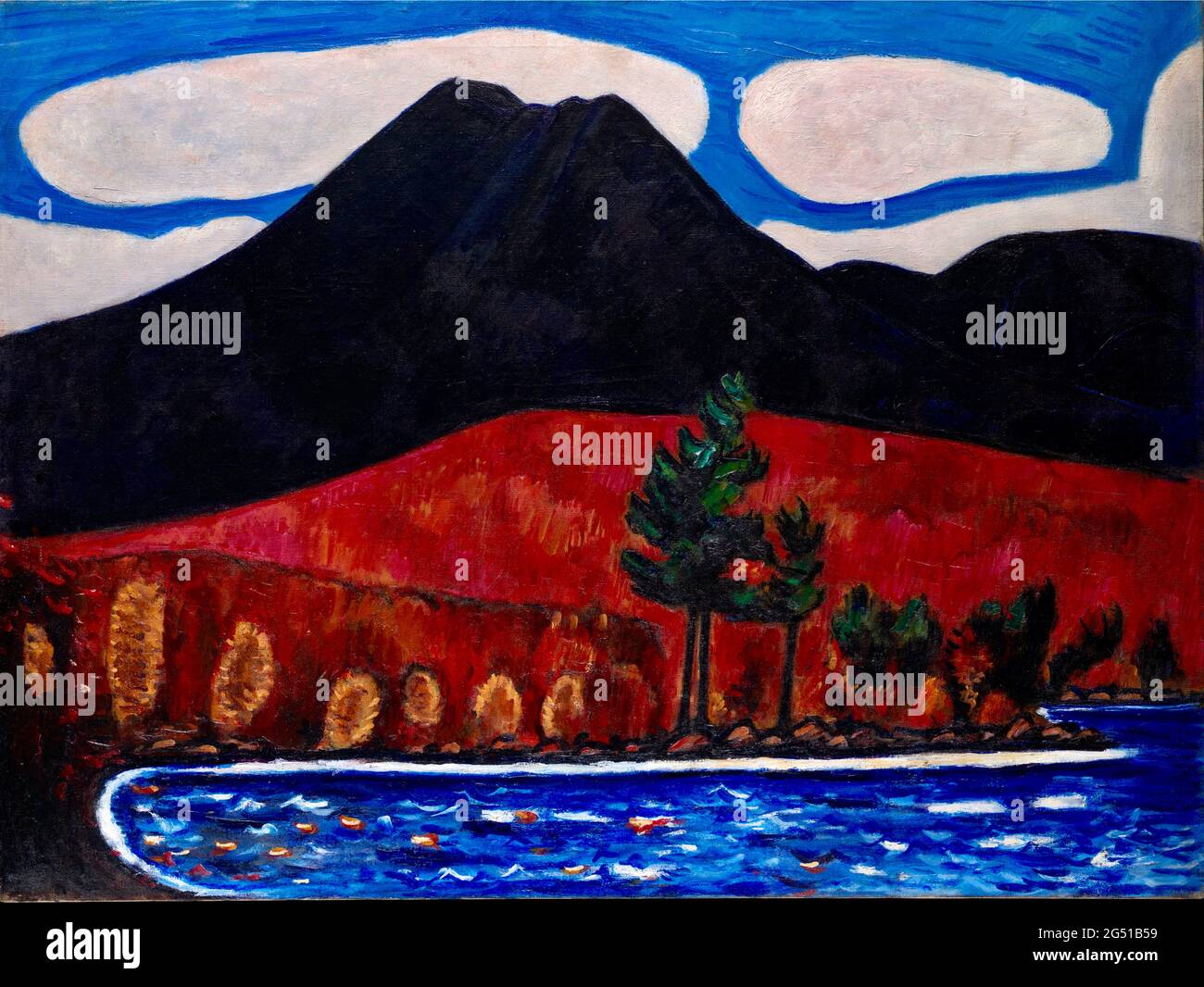 Marsden Hartley landscape artwork entitled Mount Katahdin, Maine, No 2 ...